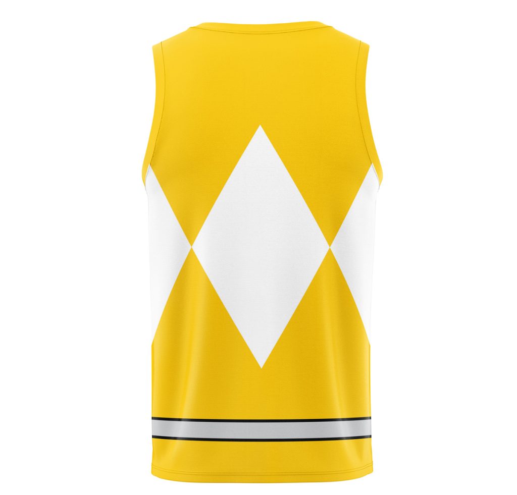 Yellow Ranger Mighty Morphin Power Rangers Basketball Jersey